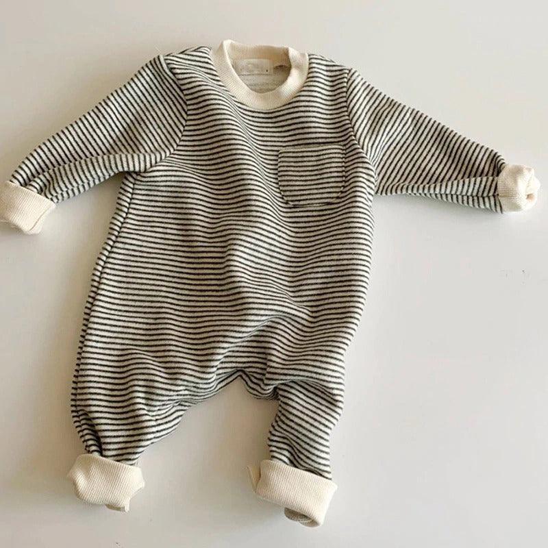 Striped Round Neck Onesie – Teeny Mini Me